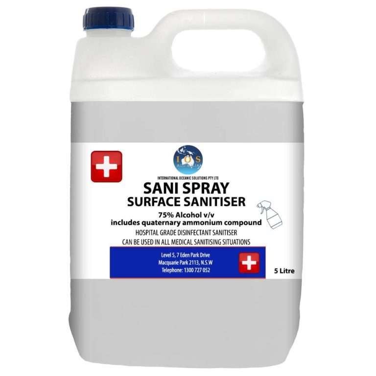 5L SANI SPRAY SURFACE SANITISER – International Oceanic Solutions Pty Ltd